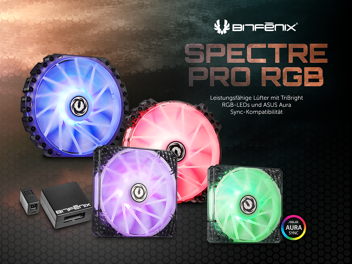 Die BitFenix Spectre Pro RGB Lüfter-Serie mit ASUS Aura-Sync ...