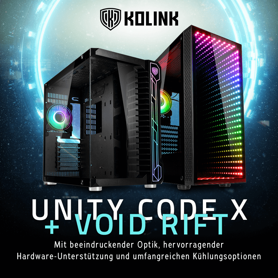 Kolink Unity Code X & Void Rift - Showcases für High-End-Hardware bei ...