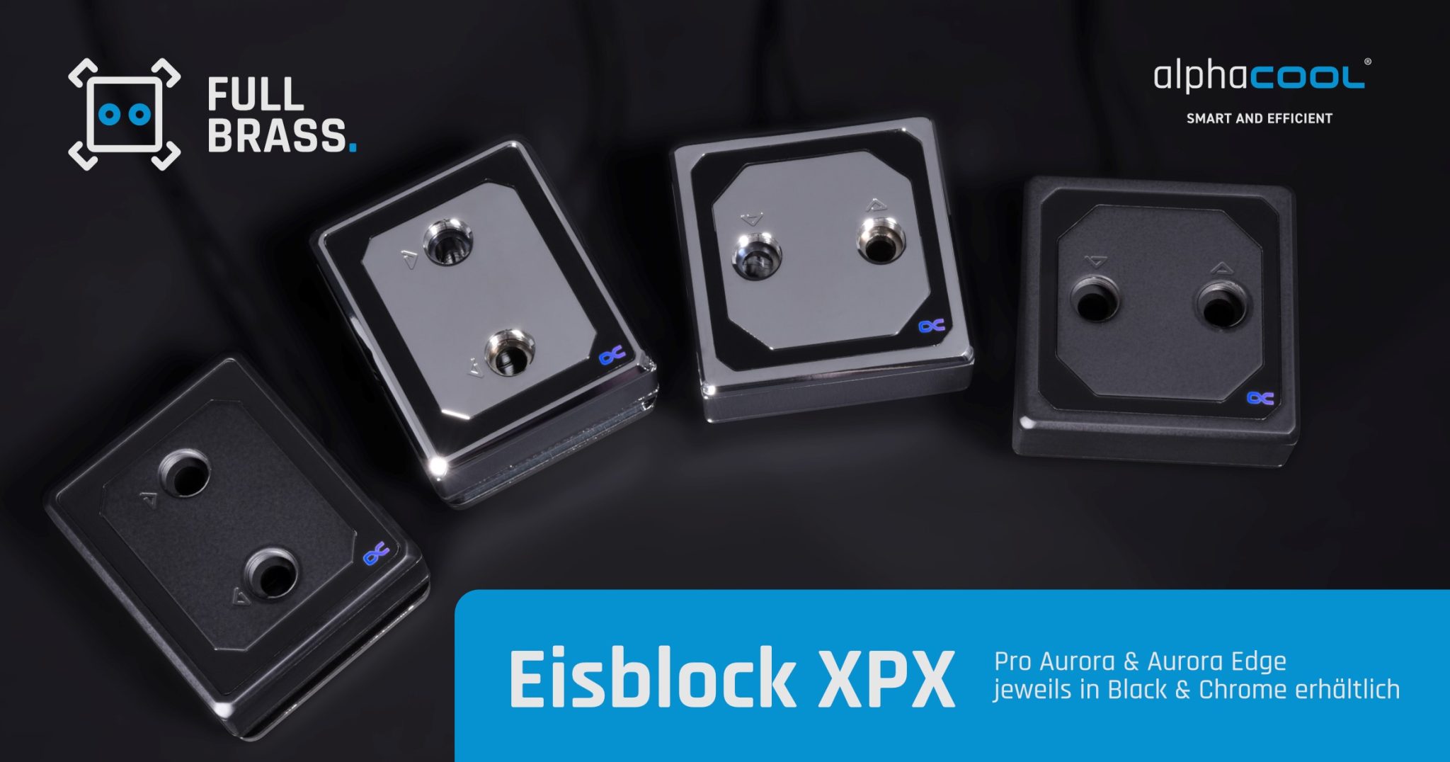Alphacool stellt heute die Messingvarianten der Eisblock Aurora XPX Pro vor - Hardware-Inside