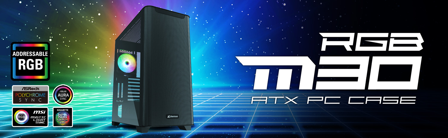 Sharkoon M30 Black & M30 RGB | Elegante ATX-Gehäuse für Büro und Gaming ...