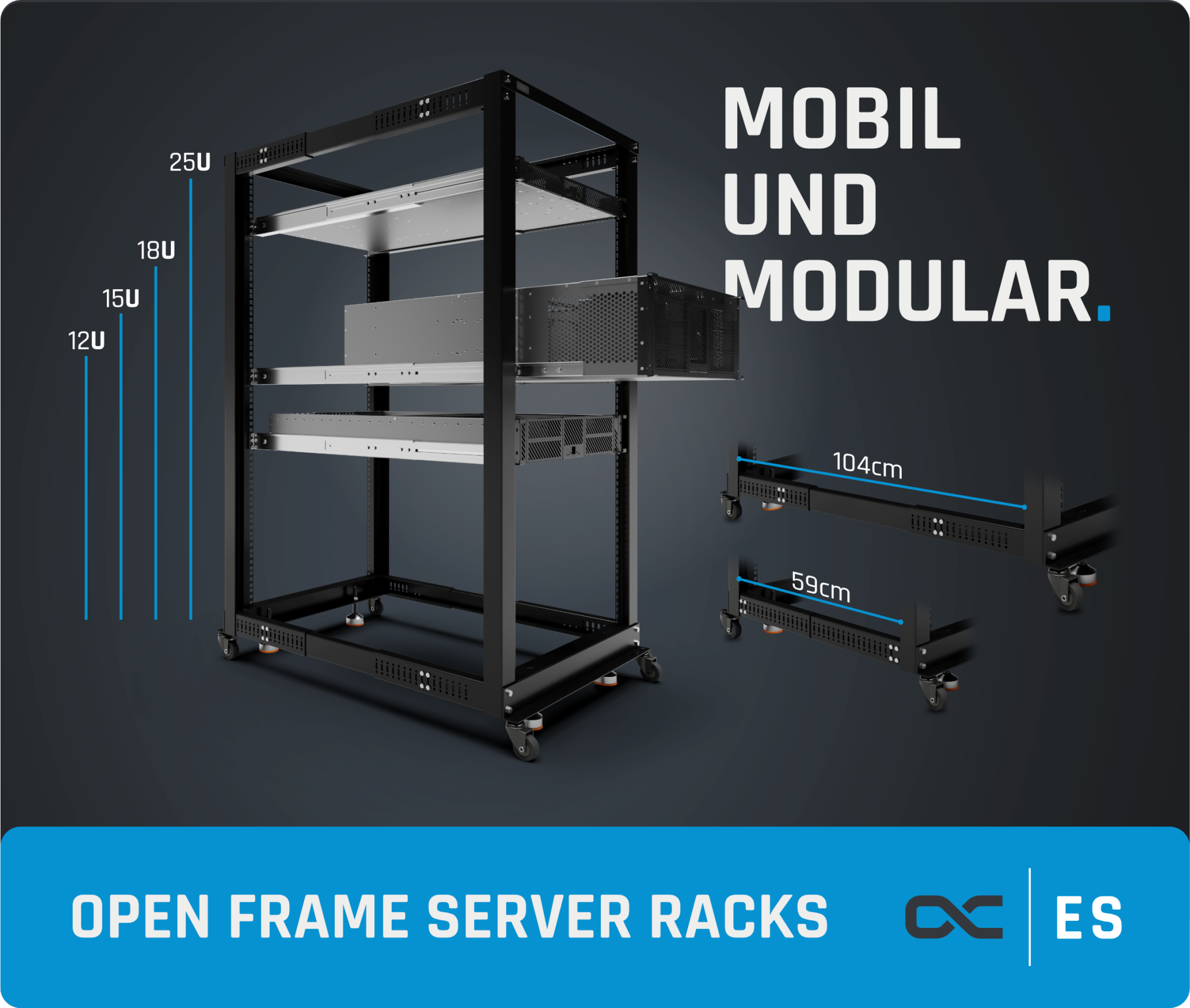 Mobile and Modular - the new open frame server racks by Alphacool ...